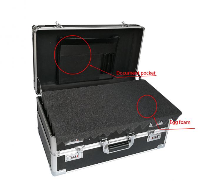 Double Opened Aluminum Hard Case With Black Diamond Panel