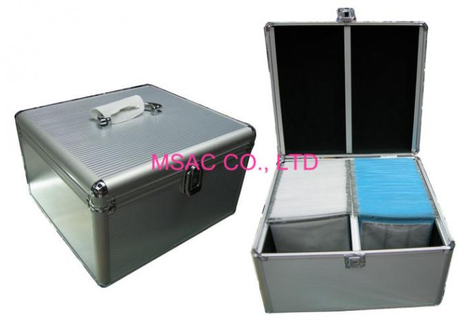 Light Weight Aluminum DVD Storage Case 3mm MDF And Silver ABS Panel