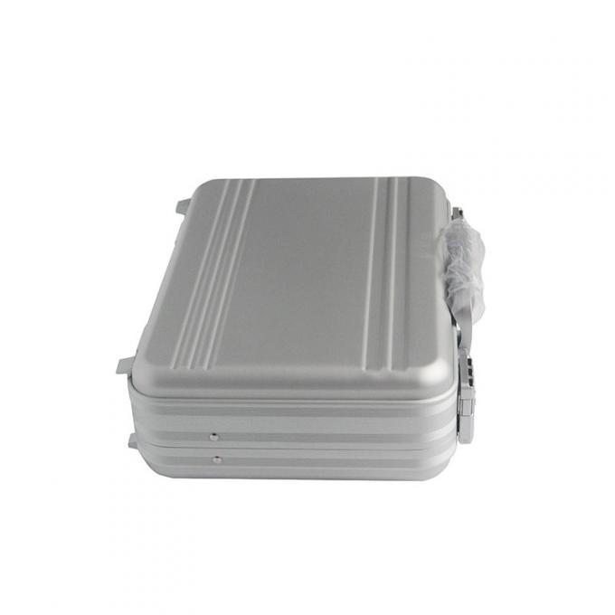 Silver Aluminum Attache Case Aluminium Molded Document Box Storage Computer