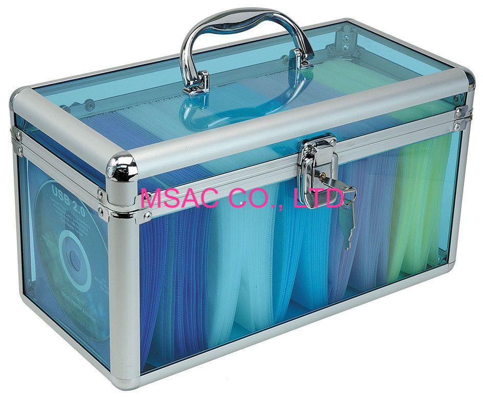 Big Space Aluminum DVD Storage Case 1.8mm Thickness Acrylic Panel Easy ...