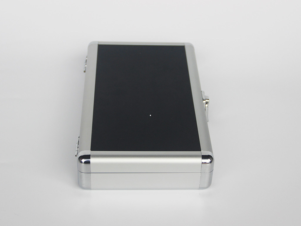 Silver Small Aluminum Hard Case With 180 Degree Open Easy Transport