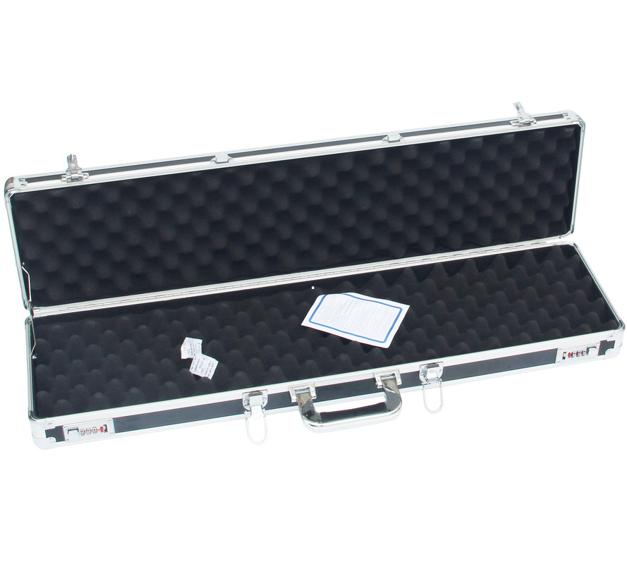 Long Aluminum Snooker Case Black Pool Case For Cue Wave Foam Glued ...