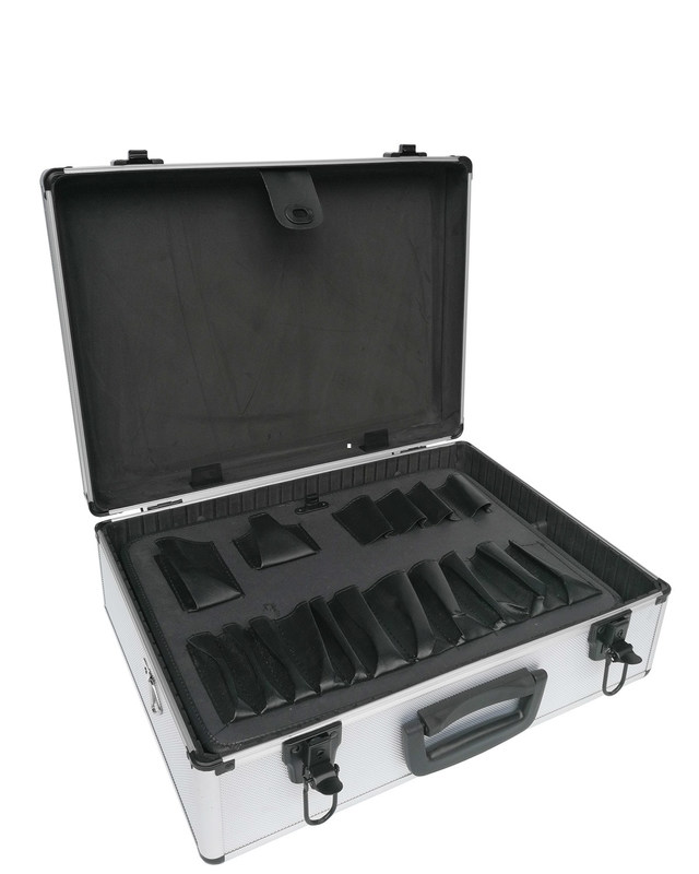 Silver Aluminum Tool Carry Case With Tool Panel Interior Black Lockable ...