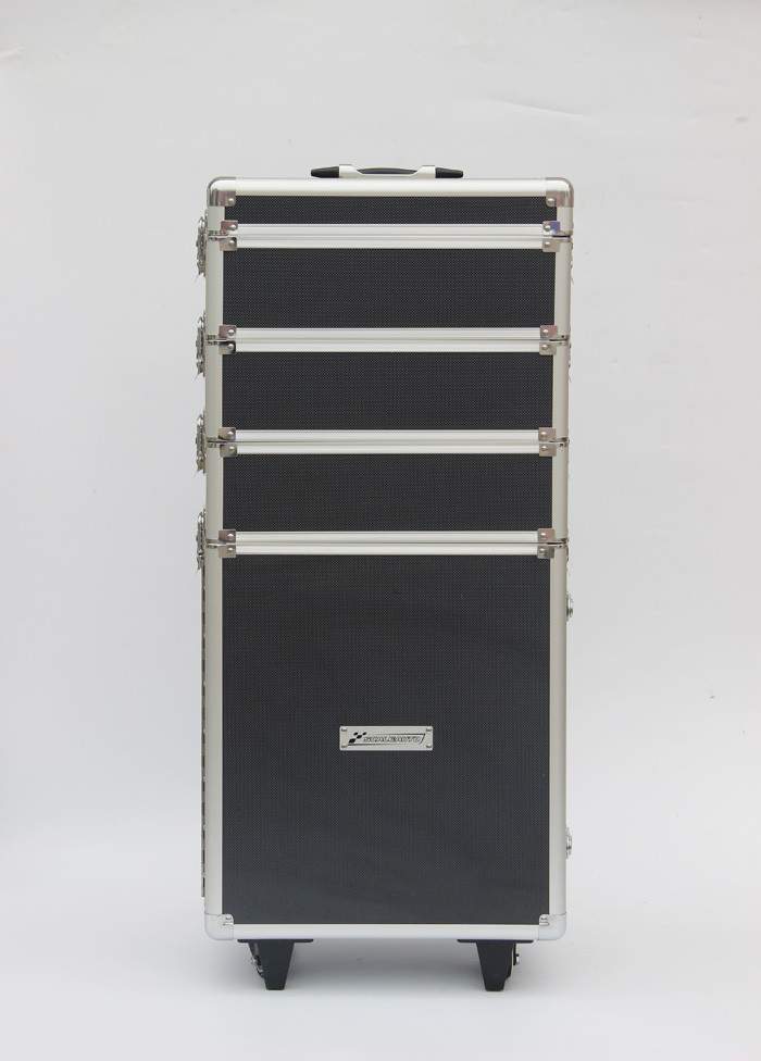 Large Capacity Aluminum Instrument Case 370 X 245 X 780mm With Trolley