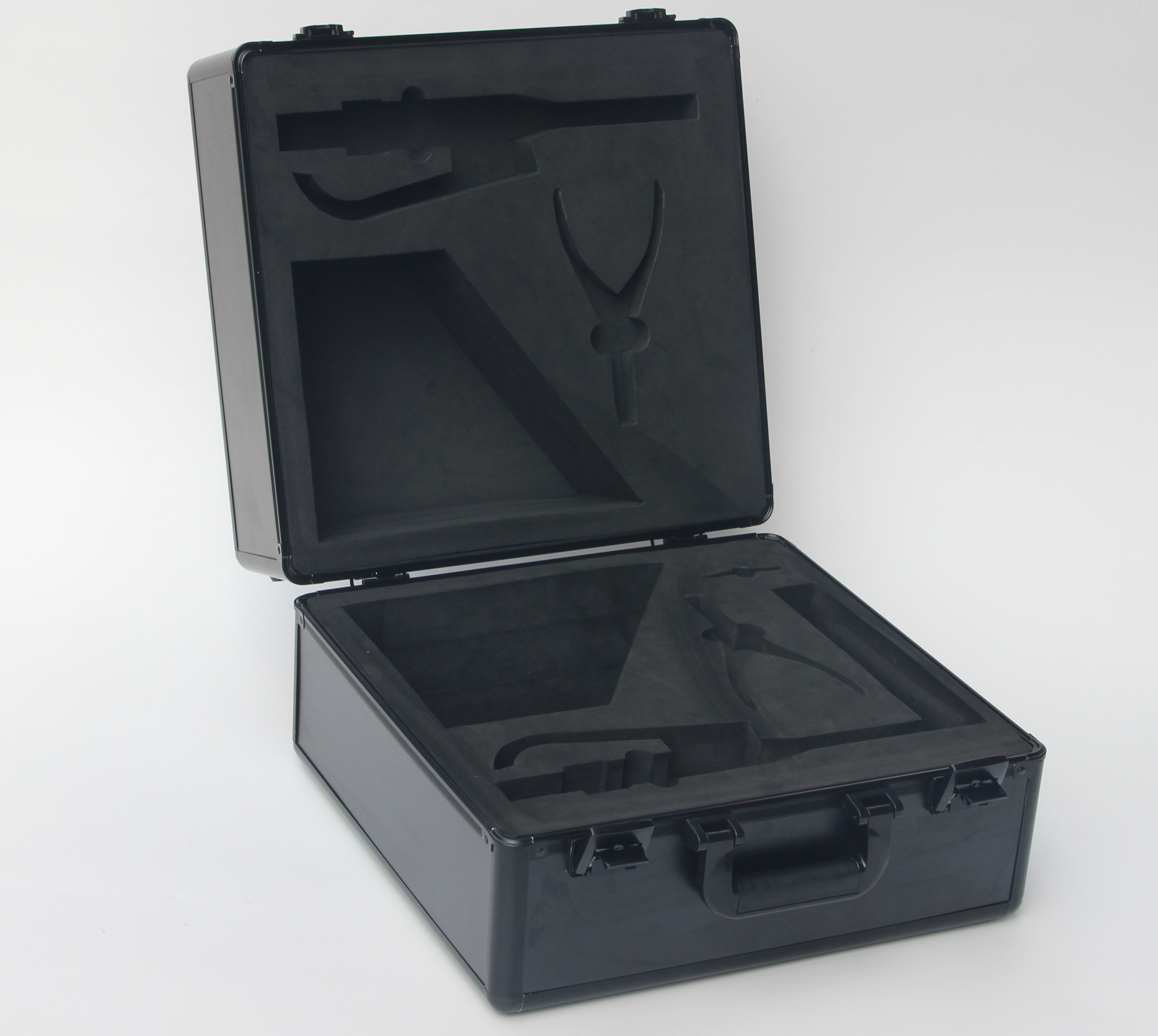 Waterproof Aluminum Hard Case Two Metal Locks Black Fireproof Panel For ...