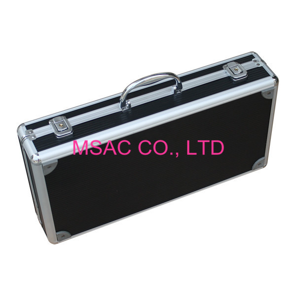 Black Raise Structure ABS Aluminum Box Case , Aluminium Instrument Case