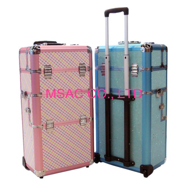 Wear Resistant Aluminumtrolley Vanity Case , Trolley Vanity Case Box ...